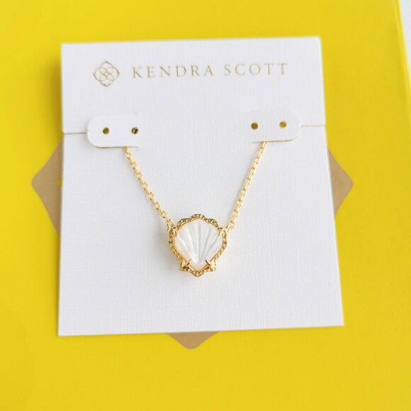 Kendra Scott | Jewelry | Kendra Scott Brynne Shell Gold Ivory ...